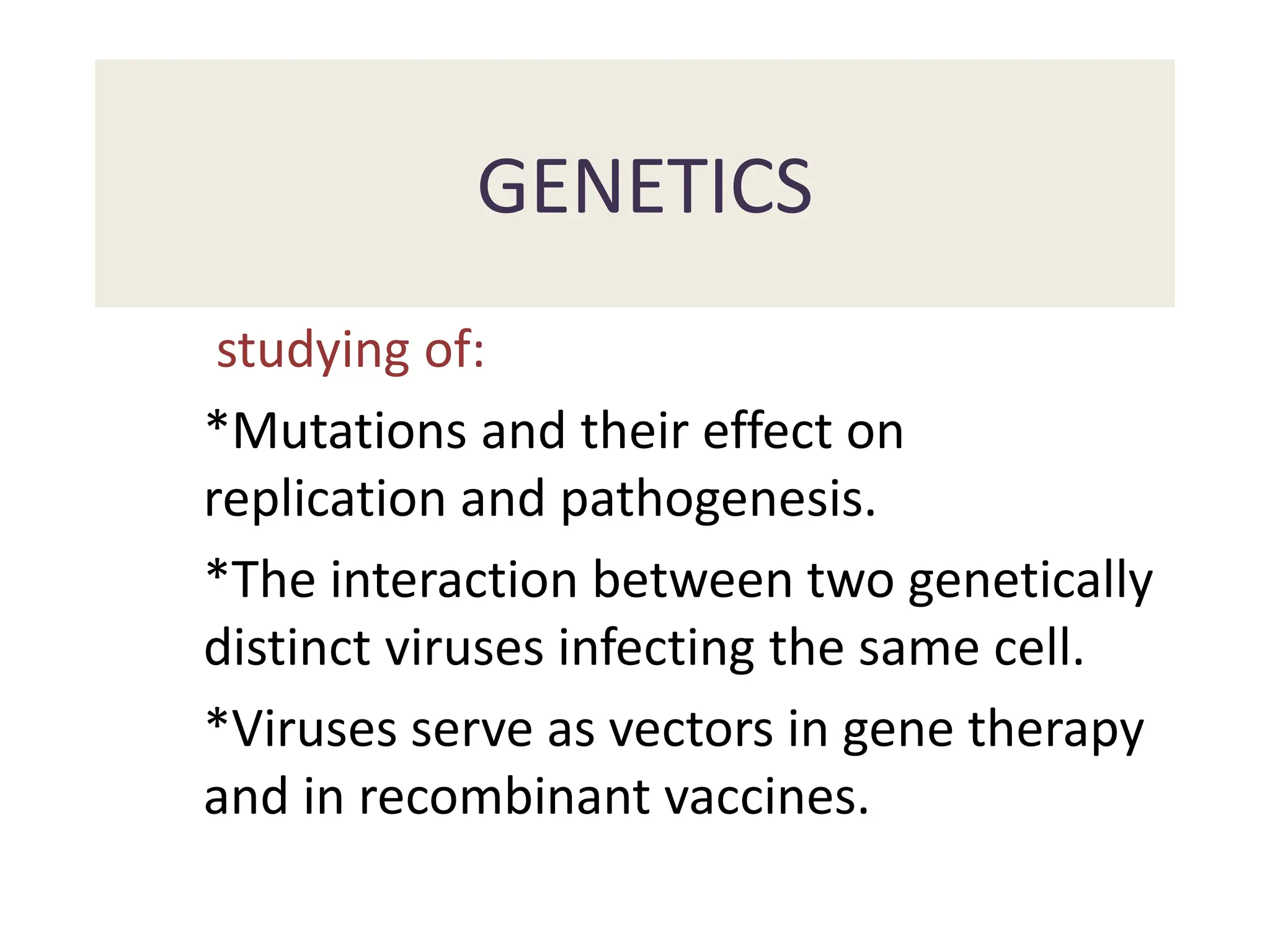 Microbiology, virology, viral GENETICS.pptx