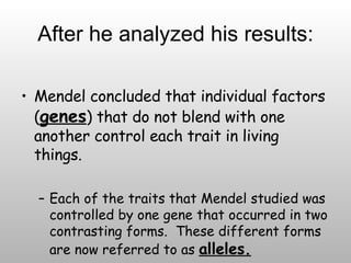 Genetics And Mendel | PPT