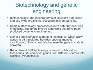 Genetics biotechnology-and-genetic-engineering- | PPT