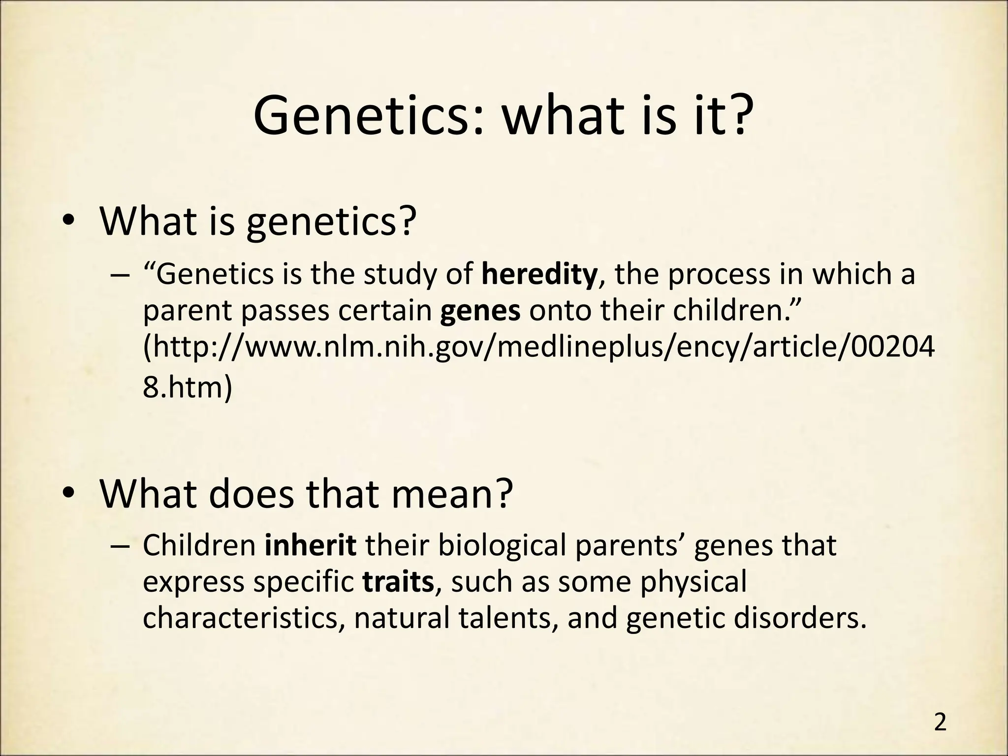 Genetics 1.ppt lesson in geneics ysing rensen | PPT