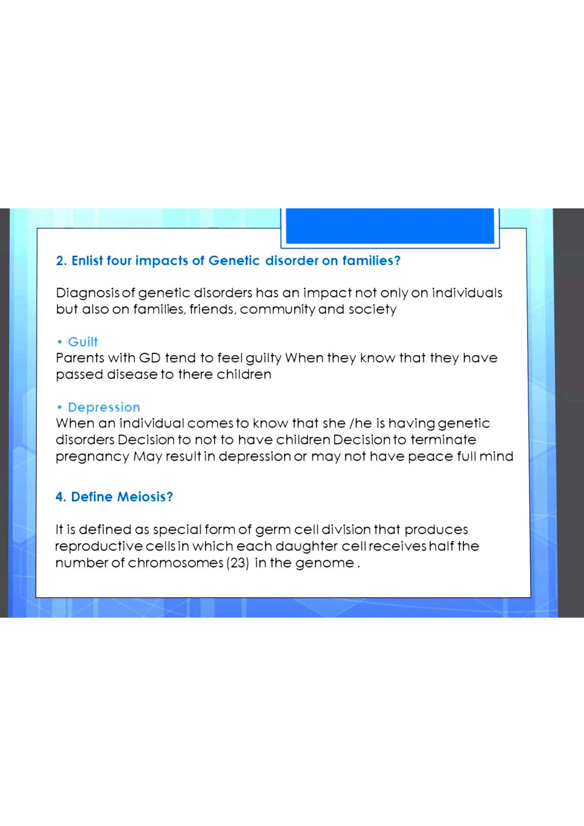 GENETICS 2ND YEAR B.SC NURSING 2023-24 BLUEPRINT QUESTION BANK SOLUTION ...