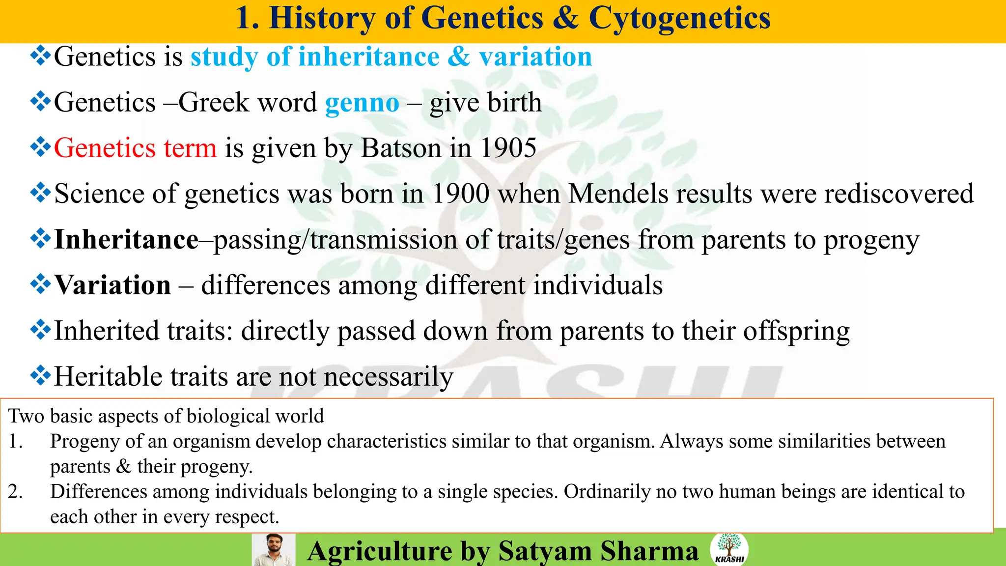 Genetics – Its Complete History, Scope, and Development | PDF