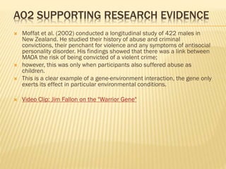 Genetics and aggression A2 | PPTX