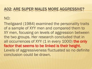 Genetics and aggression A2 | PPTX