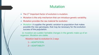 Genetics and evolution | PPTX