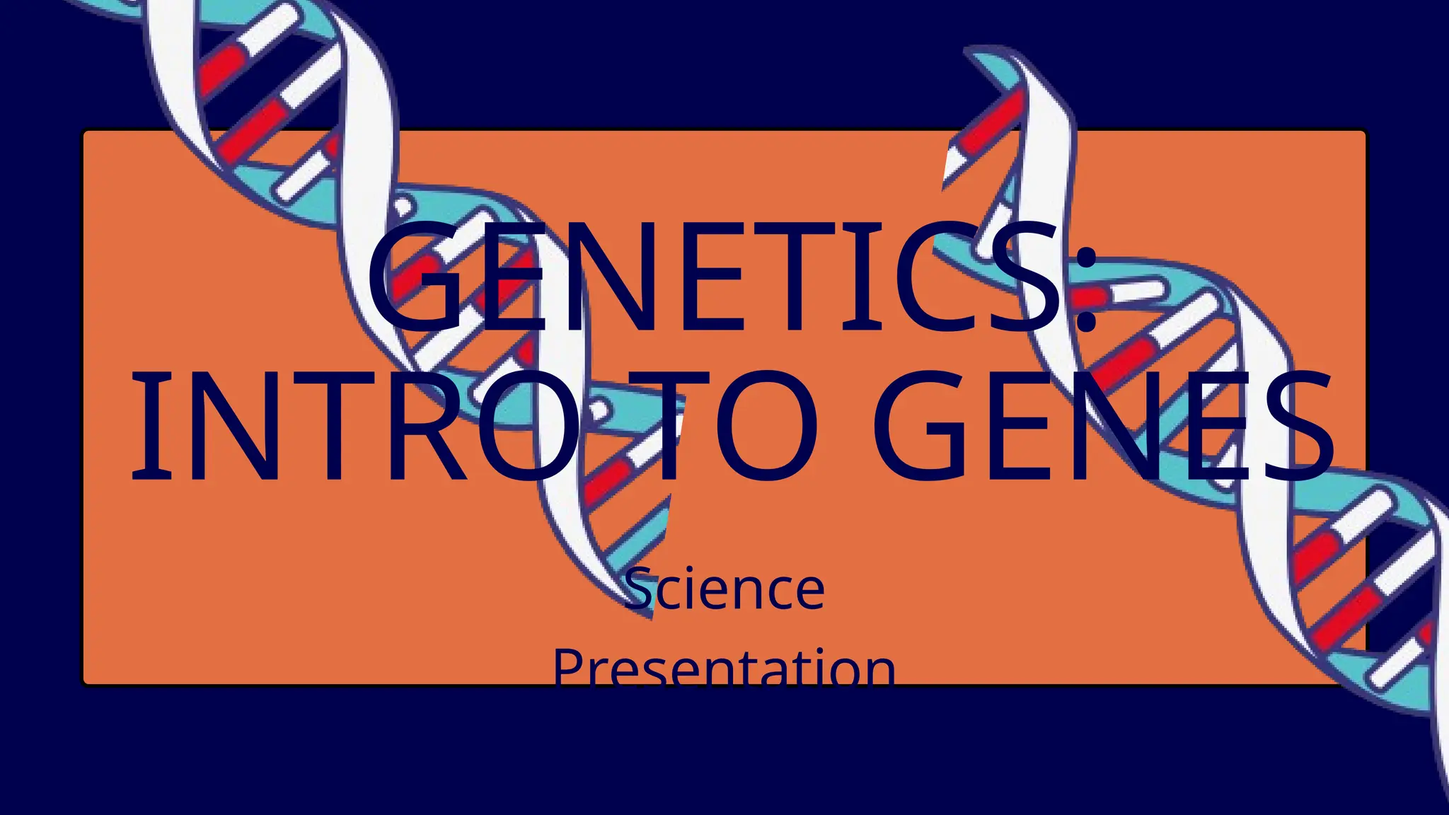 Genetics and Genes Science Presentation in Blue Orange Flat Graphic ...