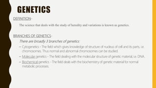 Genetics and health | PPTX