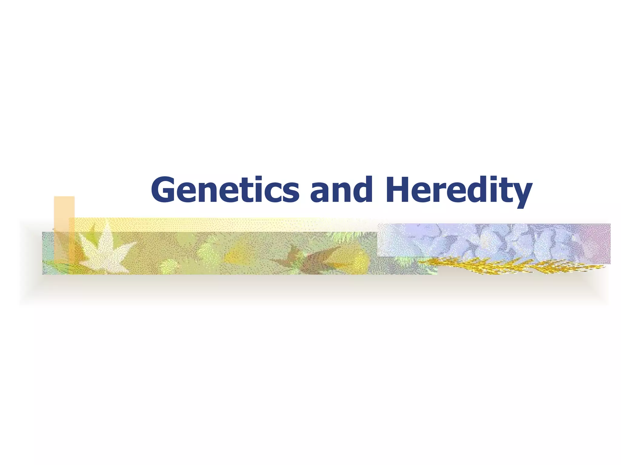 Genetics and heredity | PPT