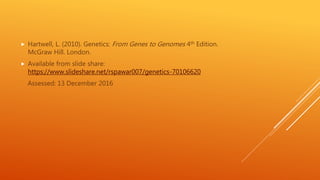 Genetics and inheritance | PPTX