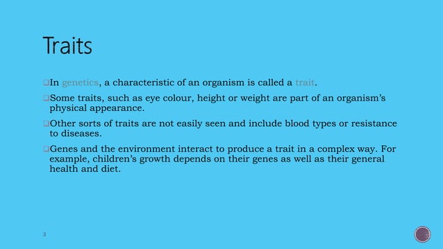 Genetics and inheritance | PPTX | Genetics | Science
