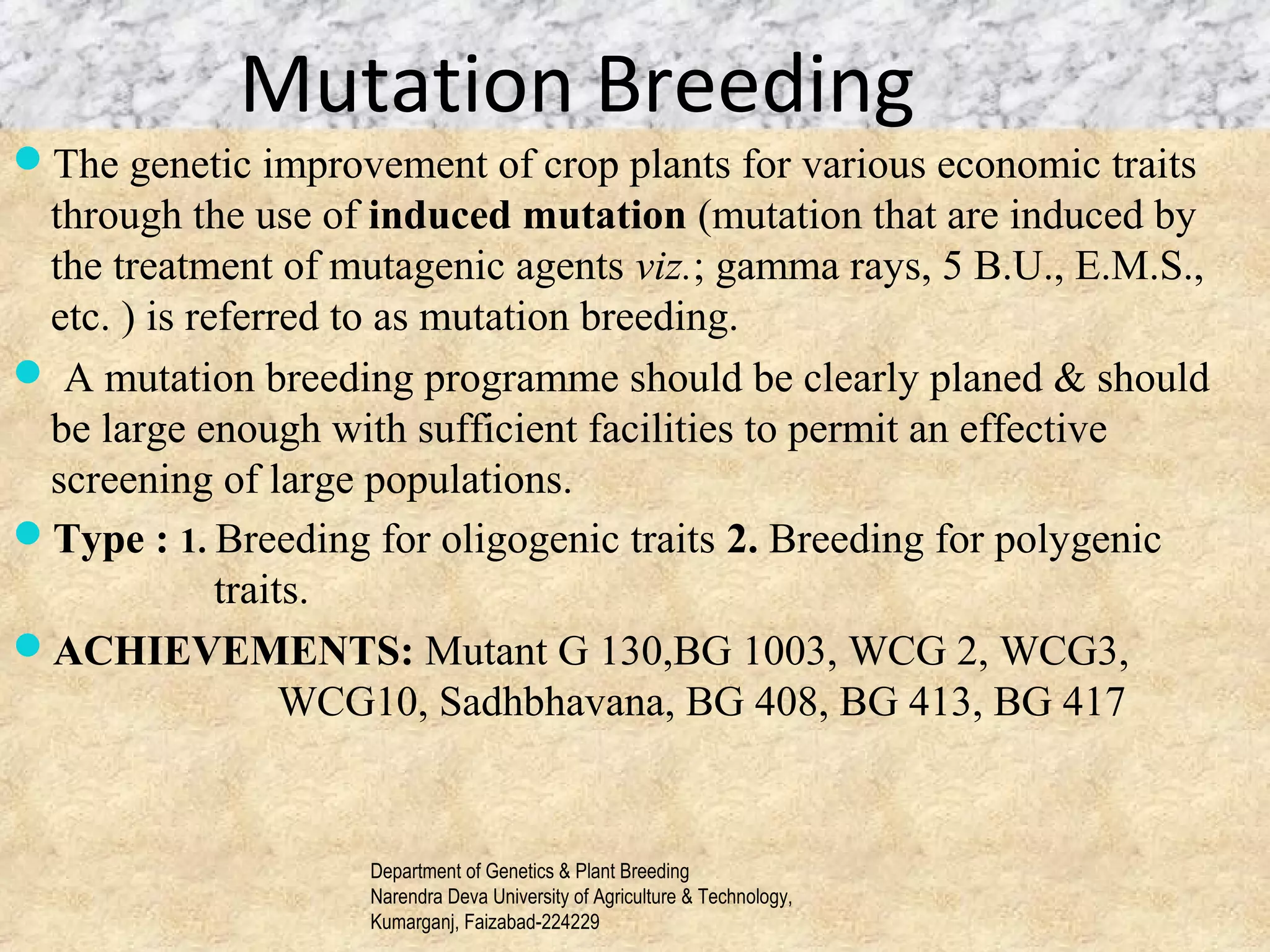Genetics and plant breeding seminar | PPT
