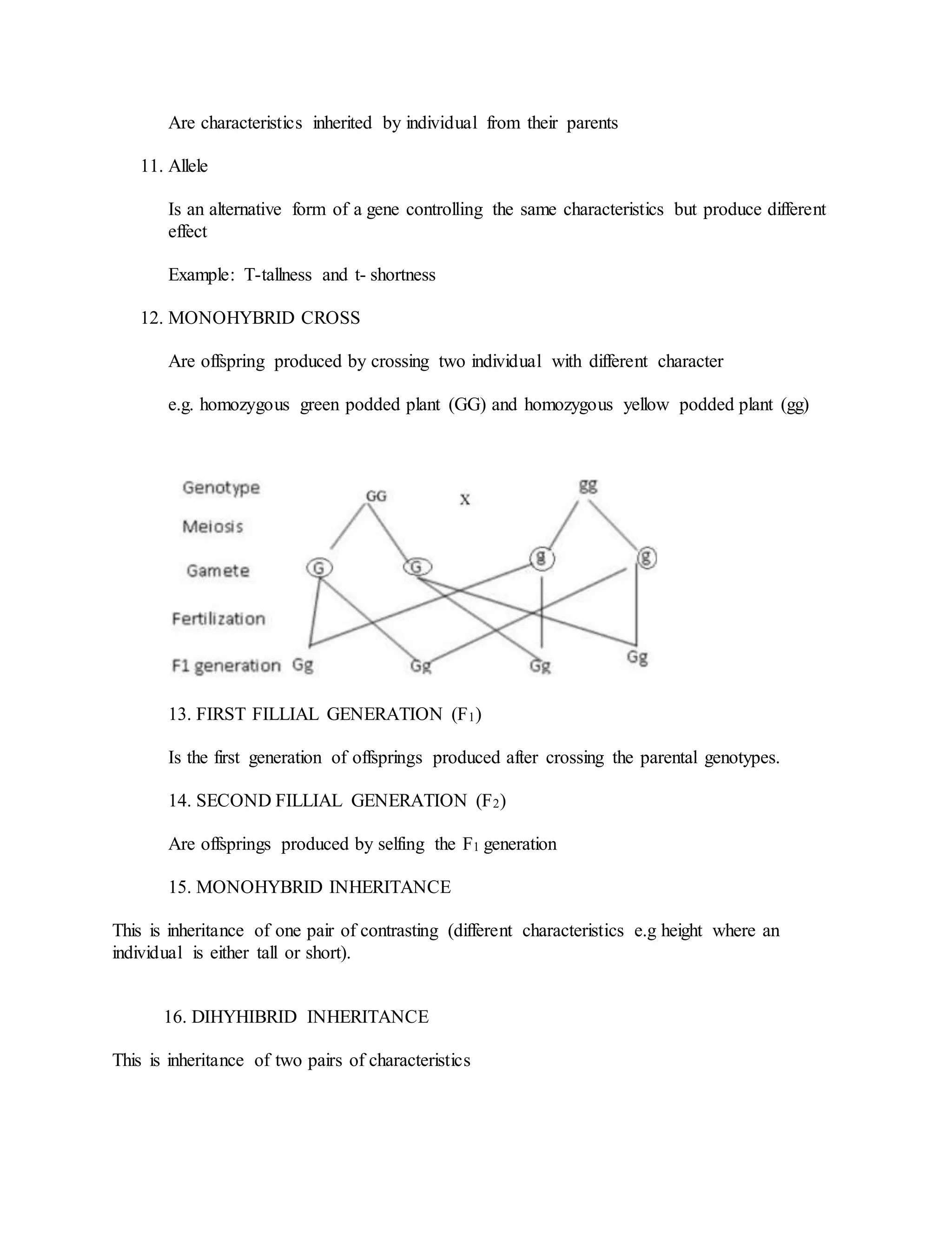 Genetics and variation 1 | PDF
