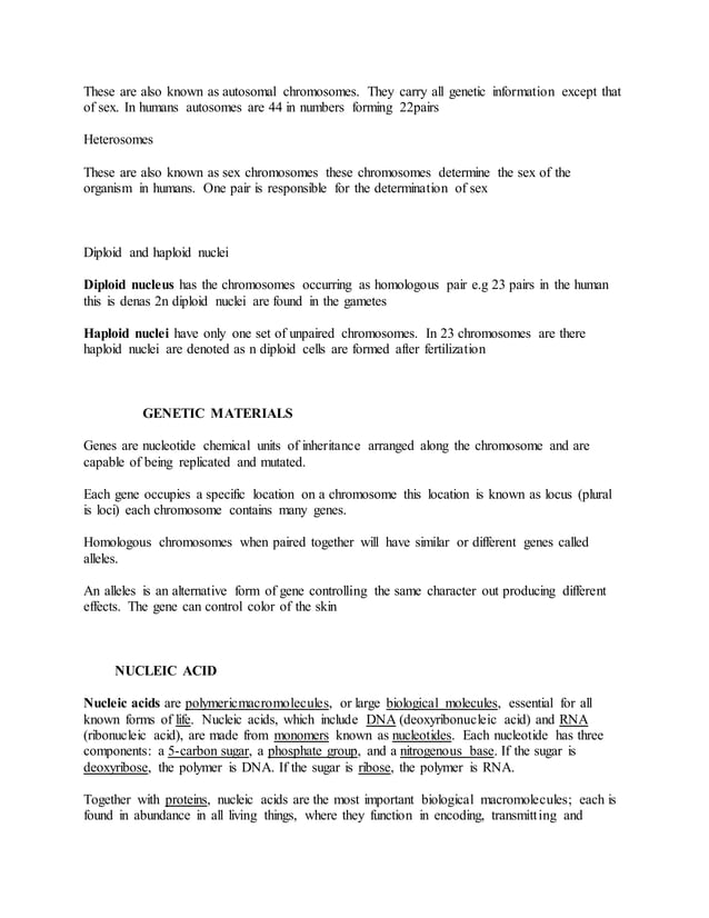 Genetics and variation 1 | PDF