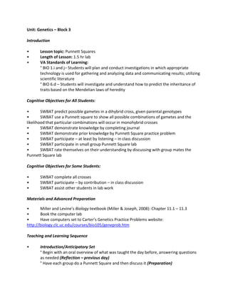 Genetics block 3 | DOCX