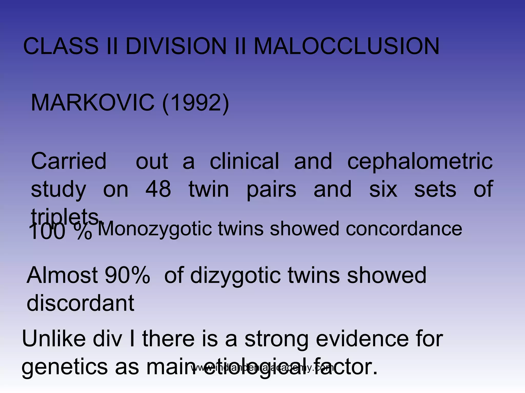 Genetics factor in development of malocclusion | PPT