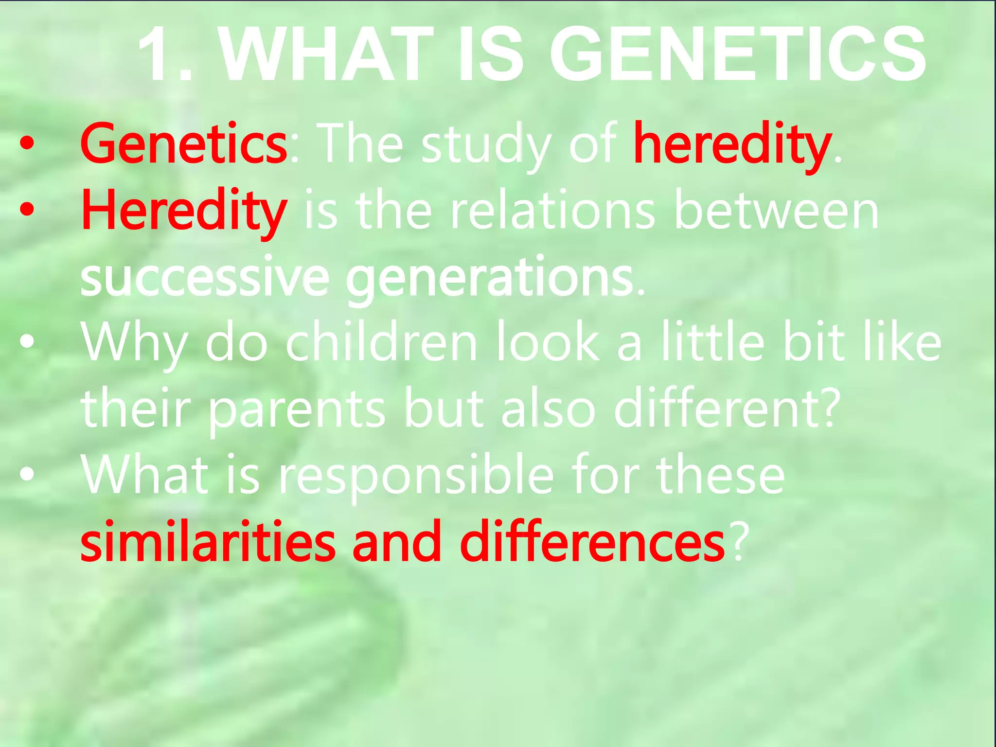genetics and inheritance | PPTX
