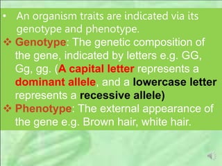 genetics and inheritance | PPTX