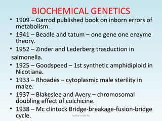 Genetics history sudha | PPT