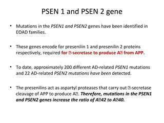 Genetics in dementia | PPT