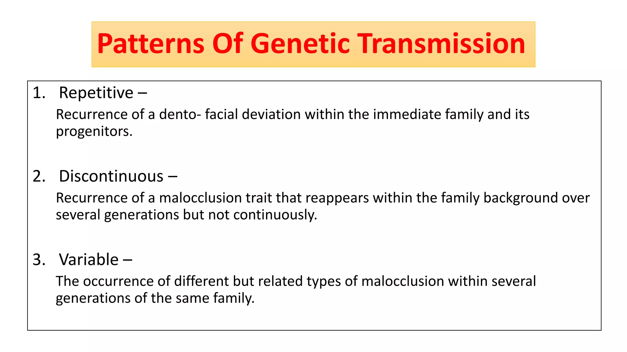 Genetics in orthodontics | PPTX