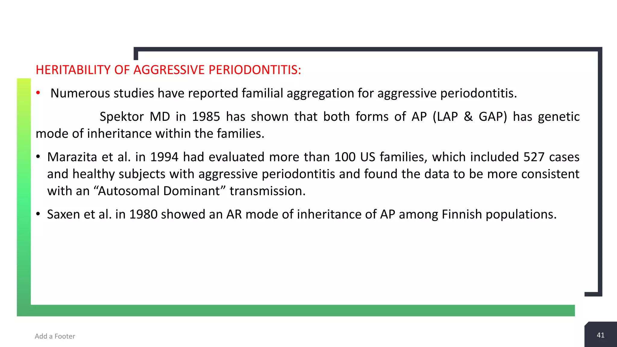 Genetics in periodontics | PPTX