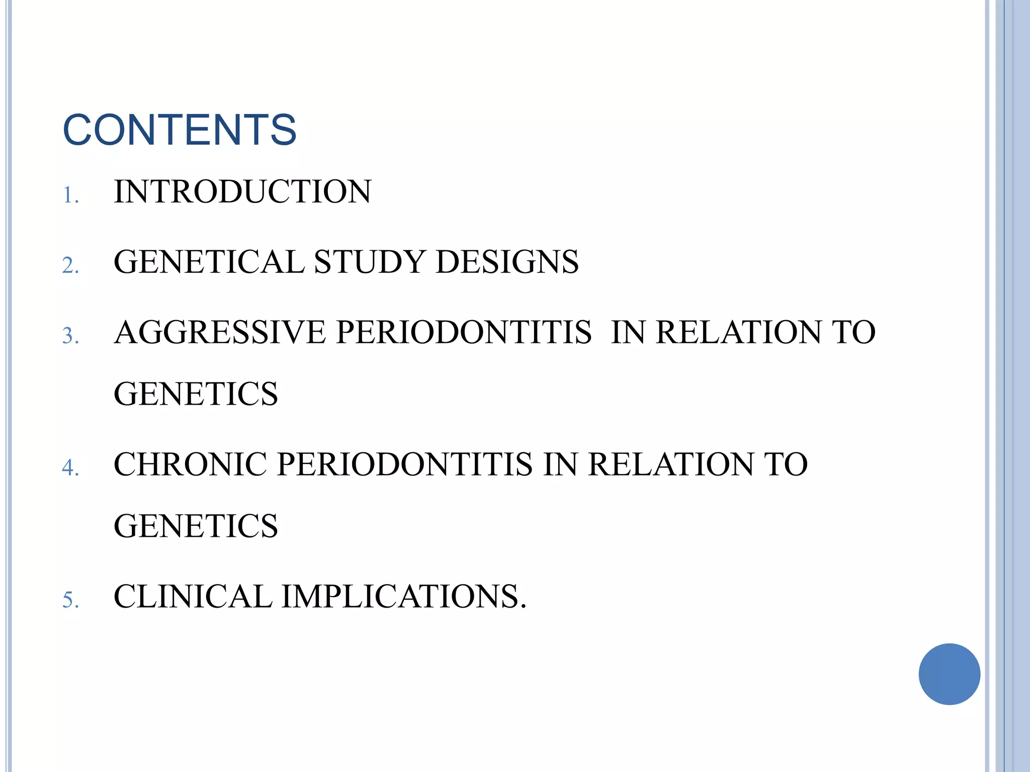Genetics in periodontology | PPTX