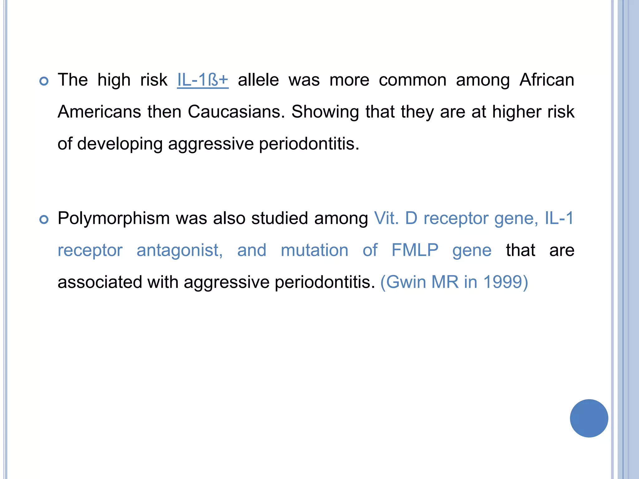 Genetics in periodontology | PPTX