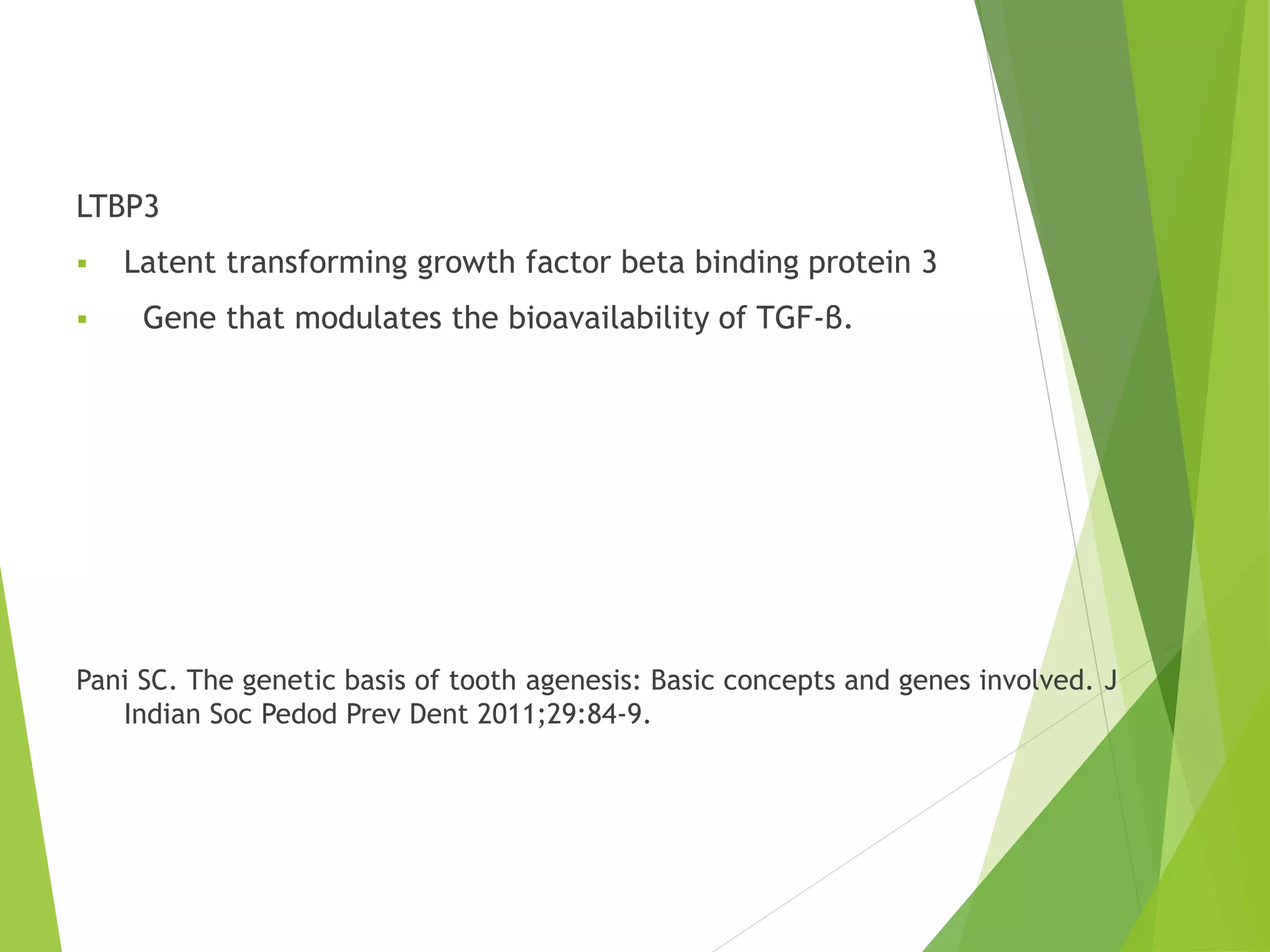 Genetics in tooth development | PPTX