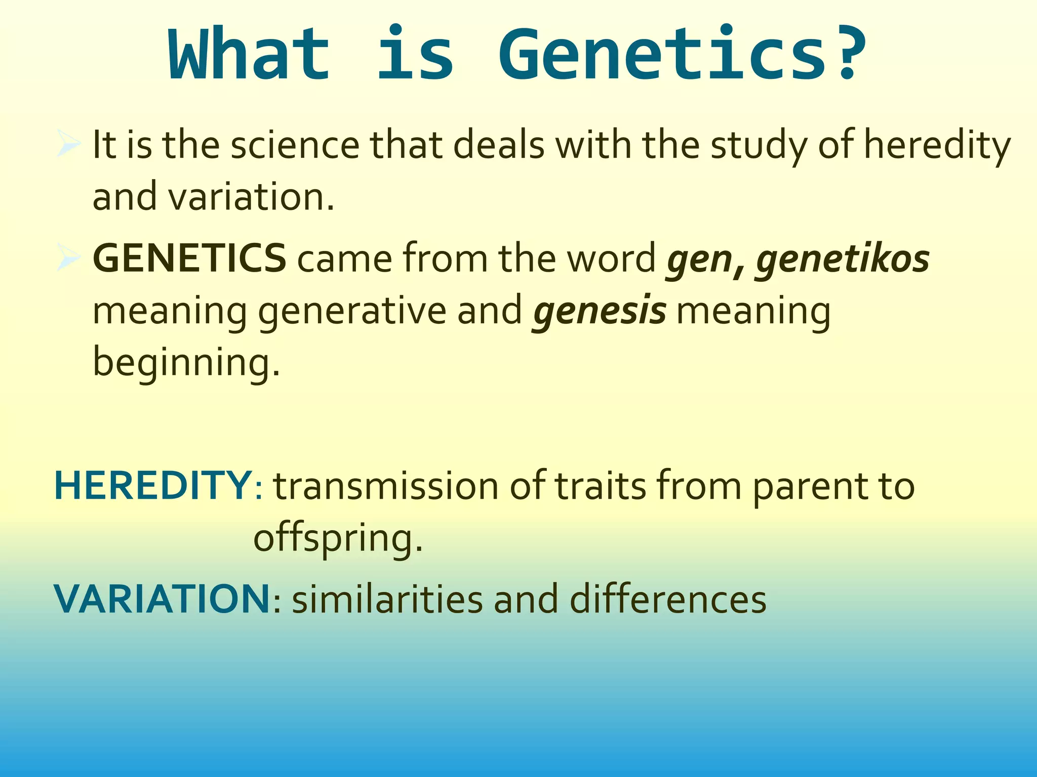 Introduction to Genetics | PPTX