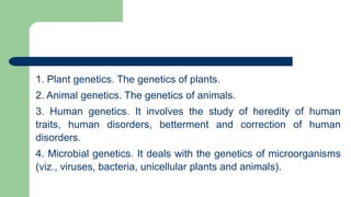 Introduction to genetics | PPTX | Biological Sciences | Science