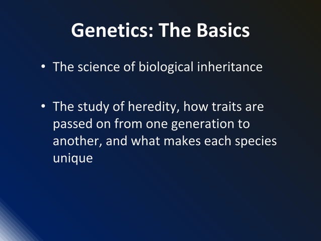 Instructional Presentation on Basic Genetics | PPTX
