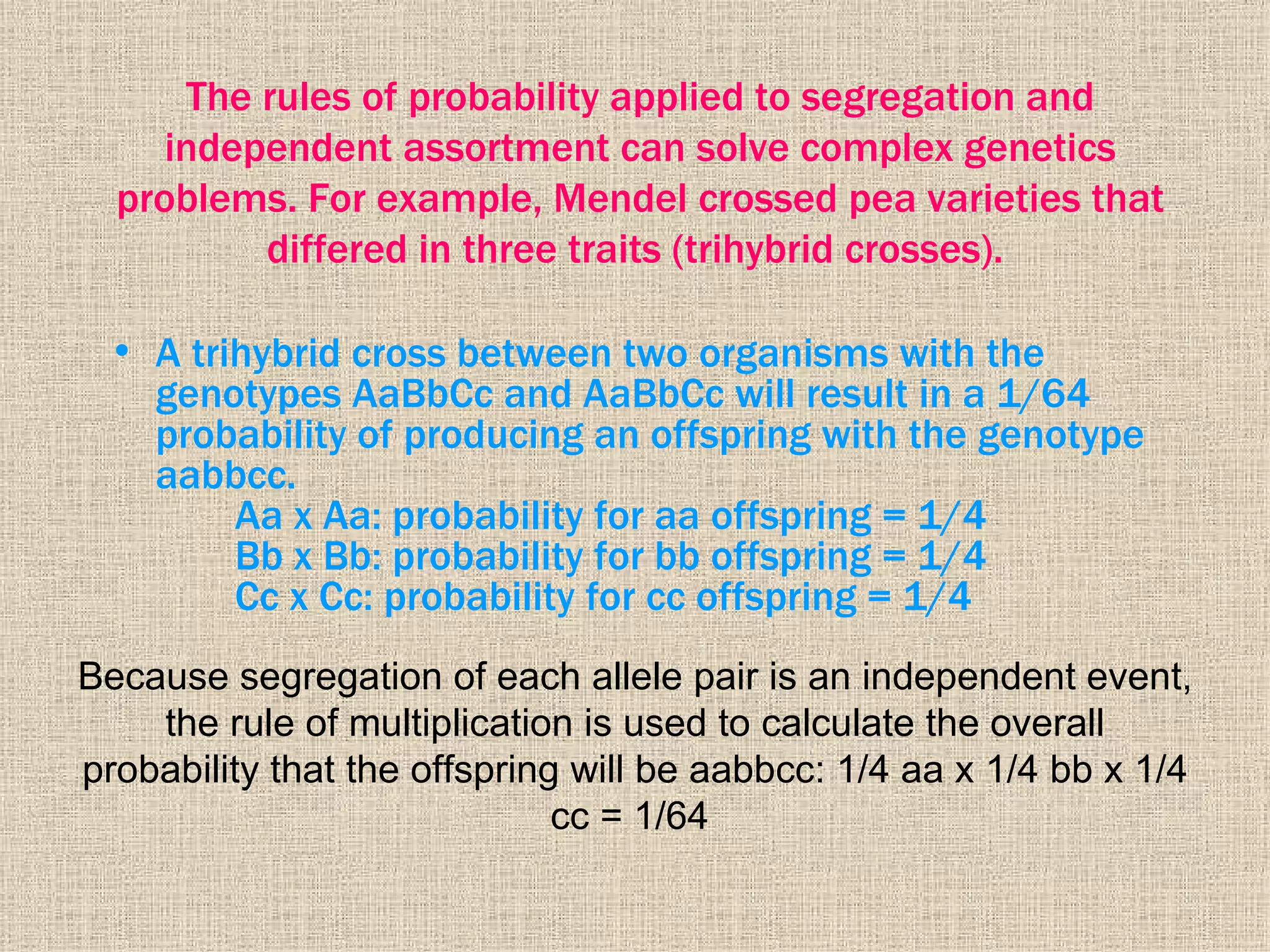 Genetics, mendelian laws | PPT