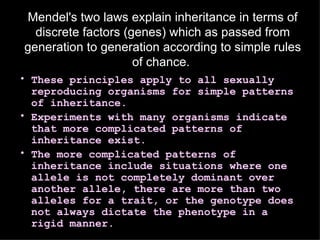 Genetics, mendelian laws | PPT