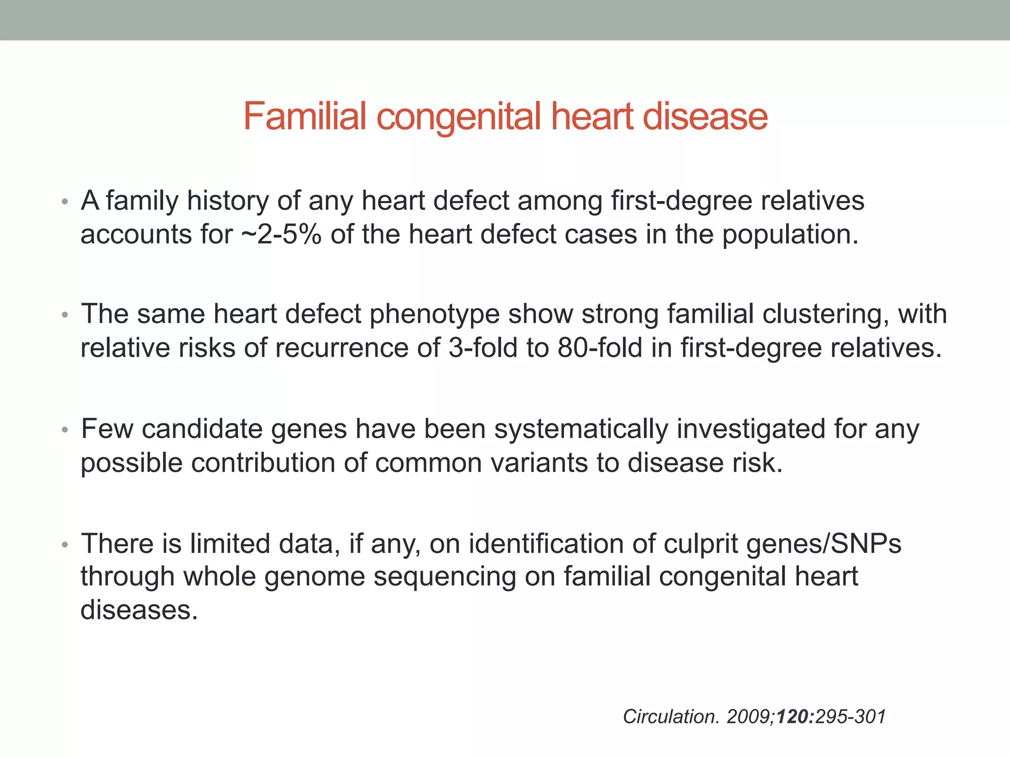 Genetics of Congenital Heart Disease | PPT