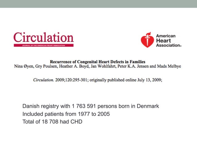 Genetics of Congenital Heart Disease | PPT
