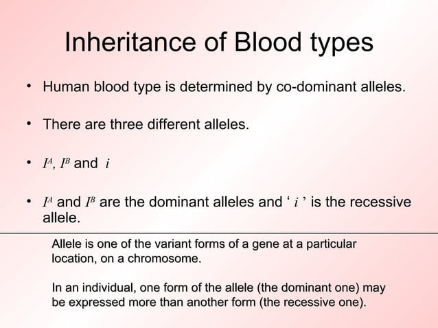 Genetics of human blood groups | PPT | Blood Disorders | Diseases and ...
