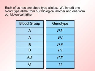 Genetics of human blood groups | PPT