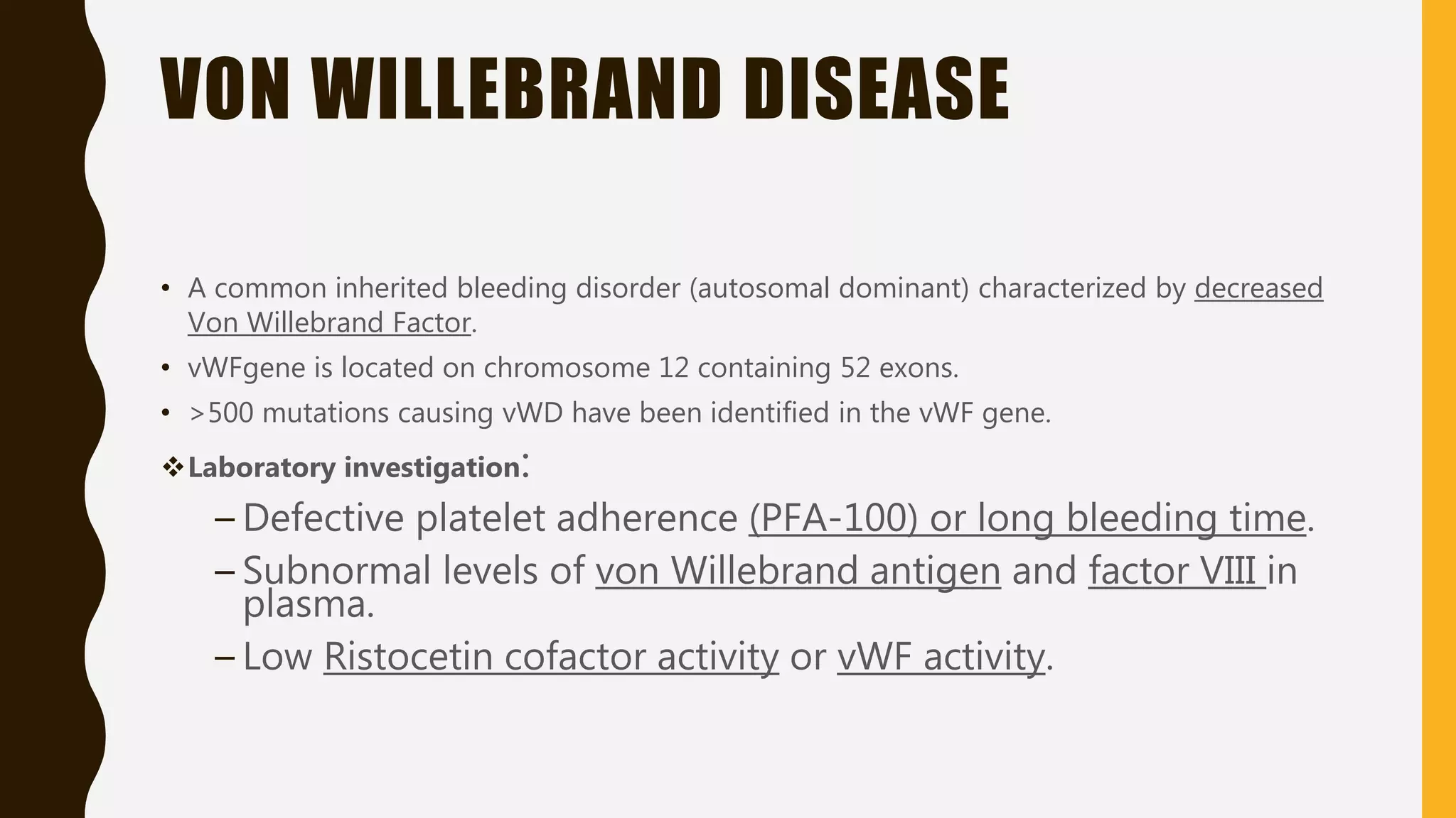 Genetics of inherited bleeding disorders | PPTX