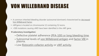 Genetics of inherited bleeding disorders | PPTX