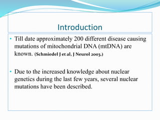 Genetics of mitochondrial diseases | PPT