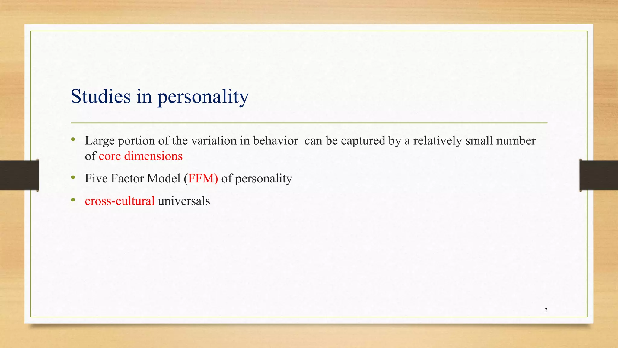 Genetics of personality | PPTX