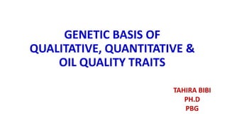 Genetics of traits-pptx | PPTX