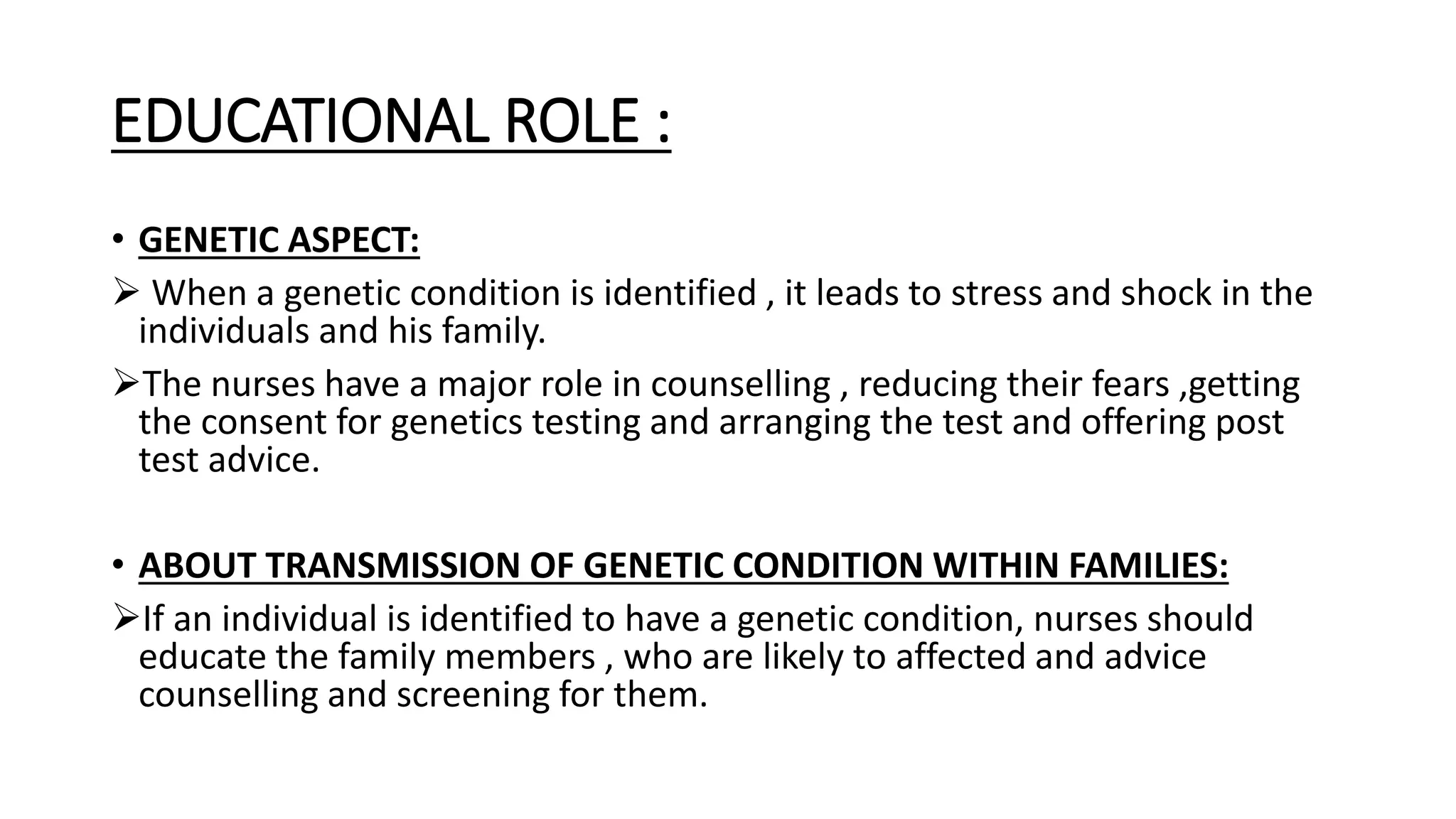 GENETICS INTRODUCTION NURSING | PPTX