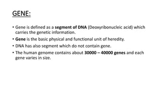 GENETICS INTRODUCTION NURSING | PPTX