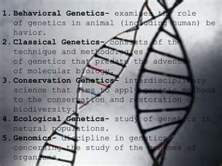 History of the development of Genetics as Science | PPT