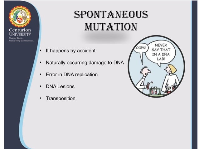 Spontaneous mutation and its causes.Genetics ppt.pptx