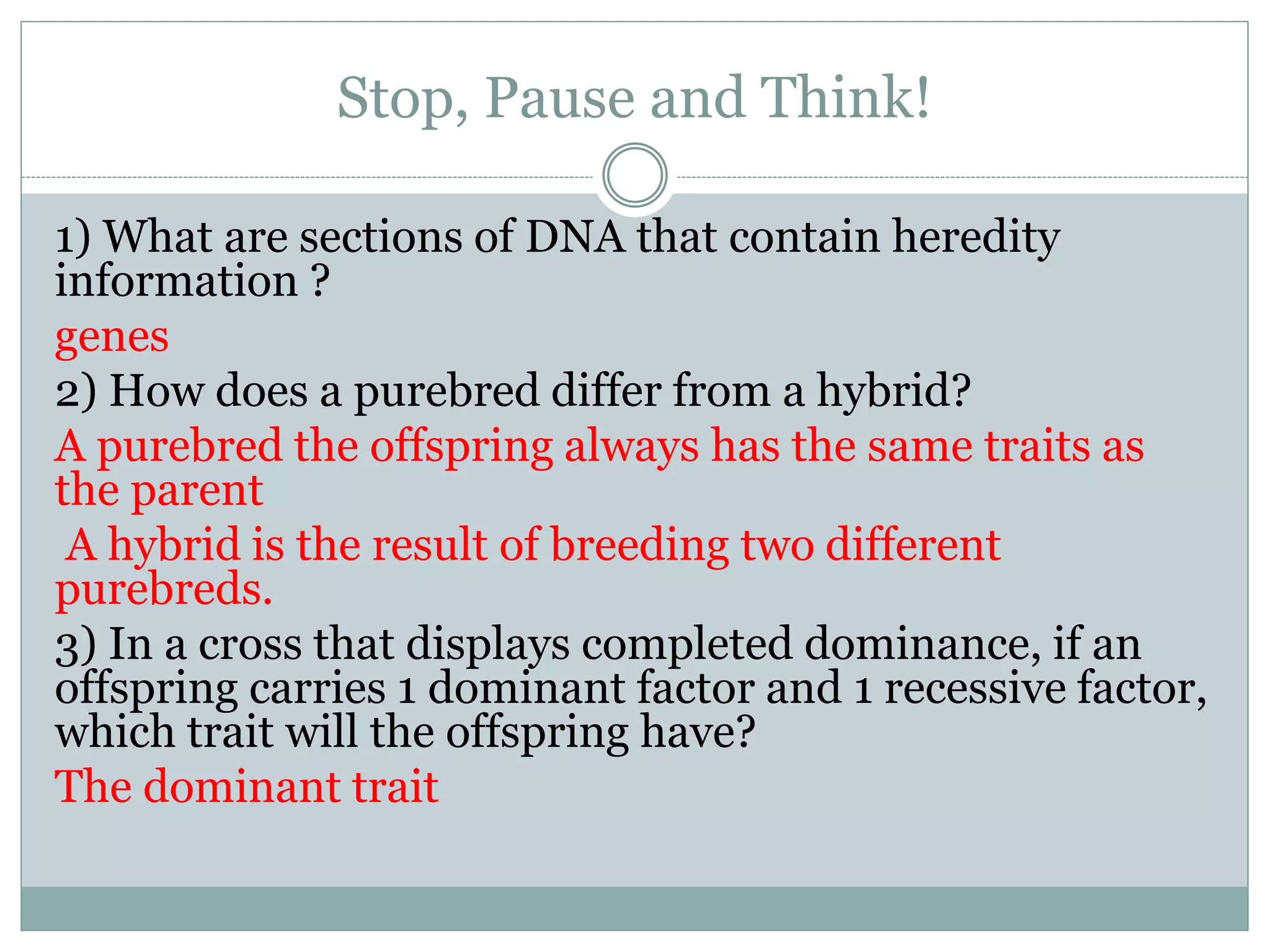 Genetics and Inheritance | PPTX
