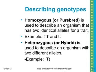Genetics review and problems | PPT