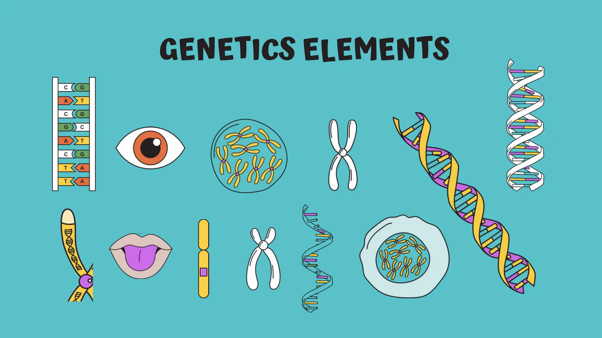 Genetics Science Presentation in Blue Yellow Flat Graphic Style.pptx