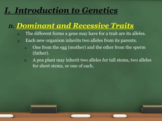 Genetics section 1 notes | PPTX